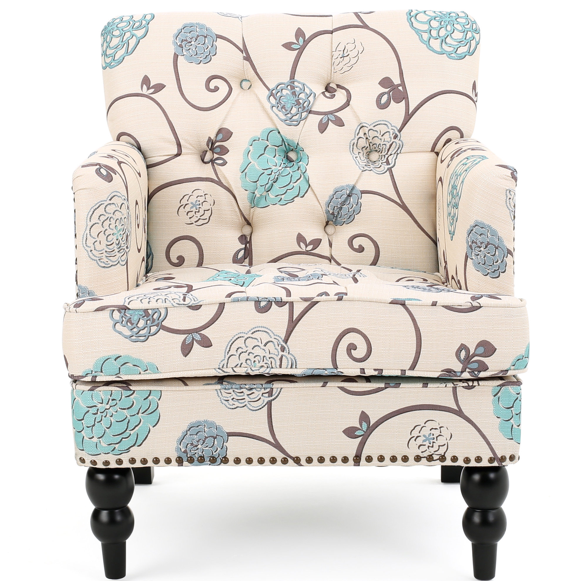Charlton Home Fashionable Cycling Chair, White + Blue Fabric, Diamond ...