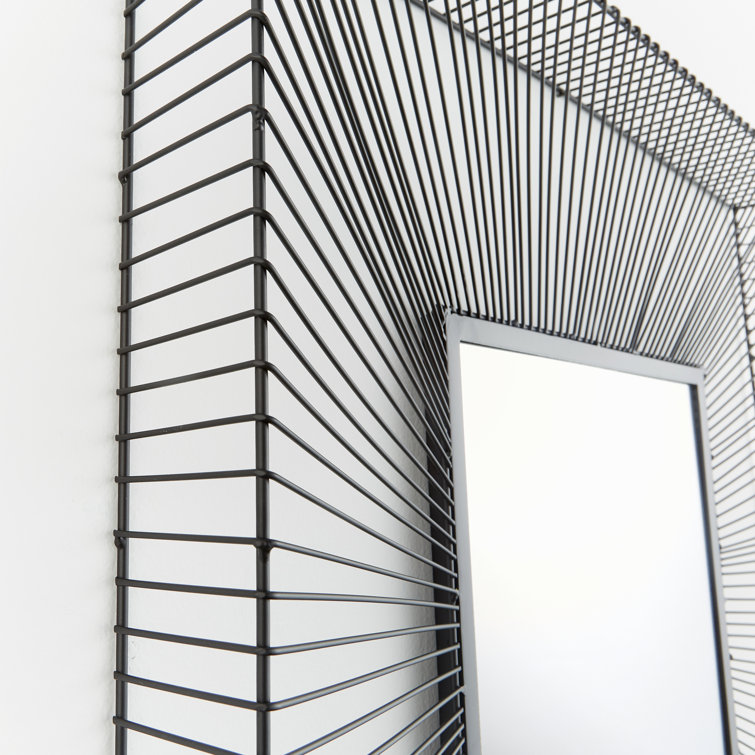 Save $236 • Modern Black Square Wire Frame Wall Mirror