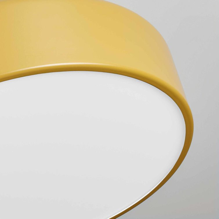 Bobber Mustard 4" LED Simple Flush Mount Light • Spoken