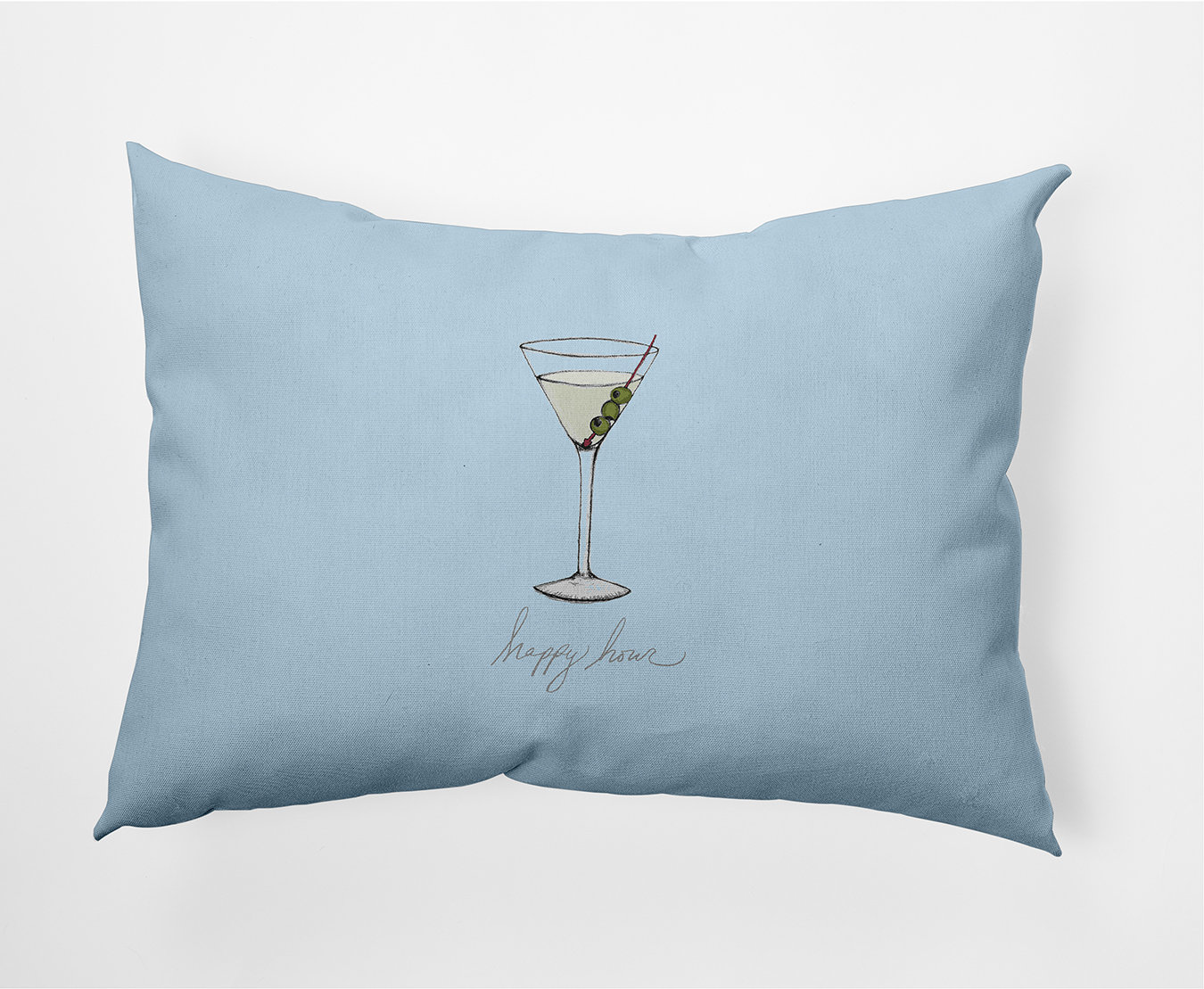 e by design Martini Glass Happy Hour Rectangular Pillow Cover | Wayfair