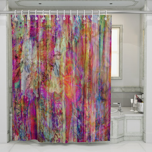 Bungalow Rose Abstract Shower Curtain | Wayfair