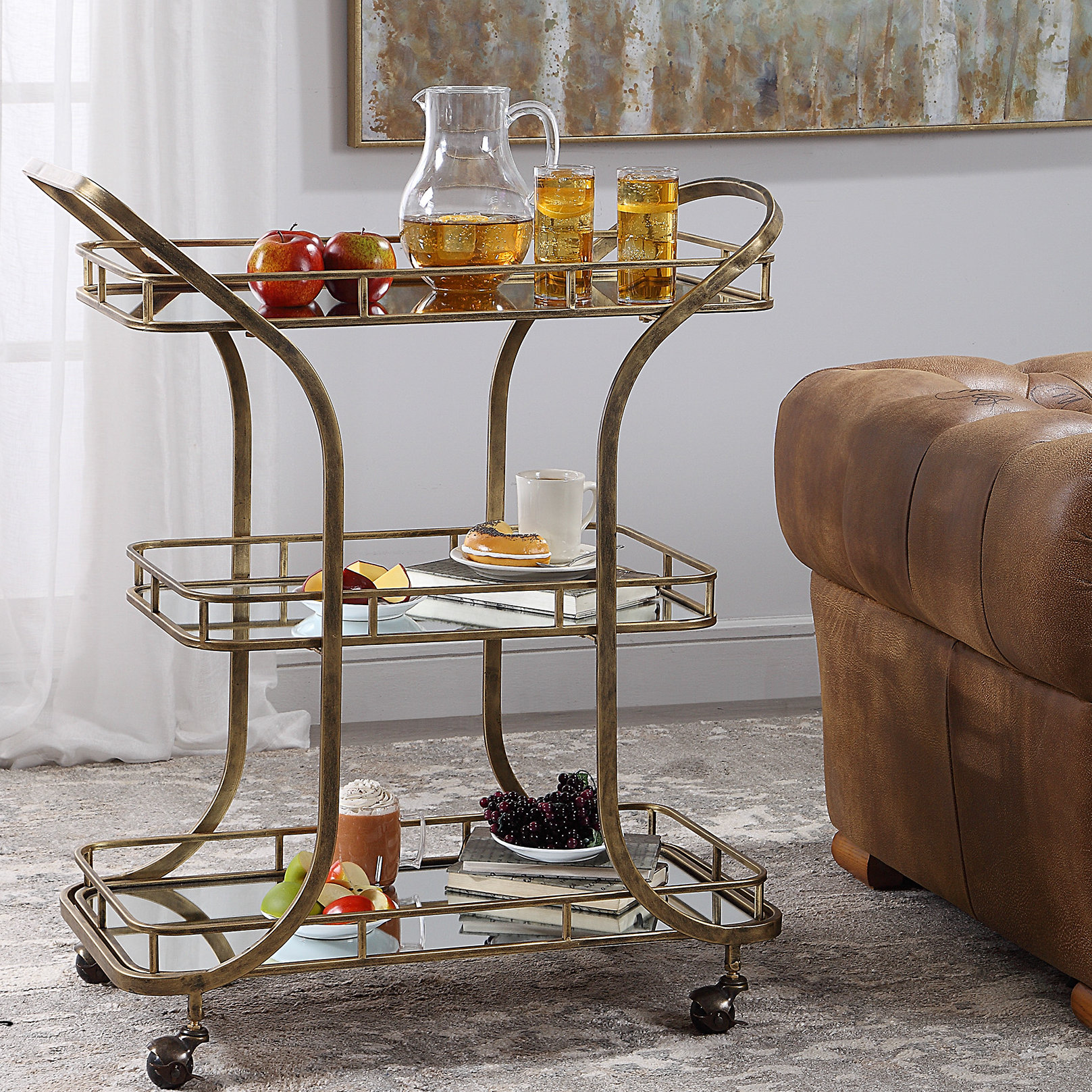 Bloomsbury Market Amaka Serving Bar Cart & Reviews | Wayfair