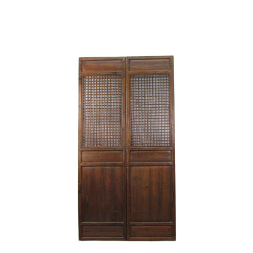 DYAG East Asian Classic Stained Wood Pivot Screen Doors | Perigold