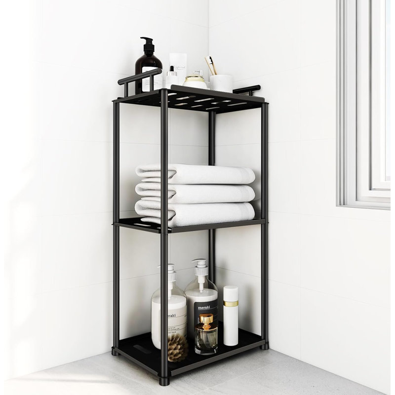 Latitude Run® Corner Shower Caddy 3 Tier Standing Shower Caddy Corner ...
