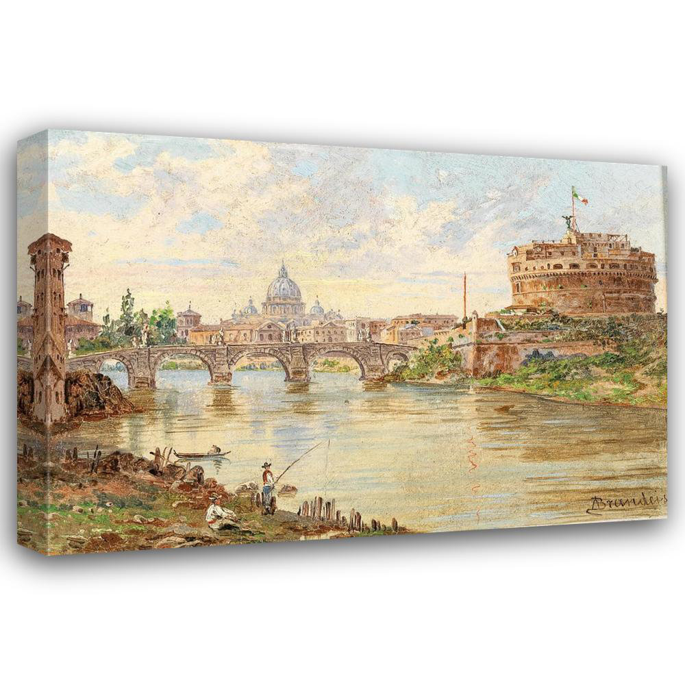 Winston Porter "A View of Rome with Castel Sant’Angelo, Ponte Sant ...