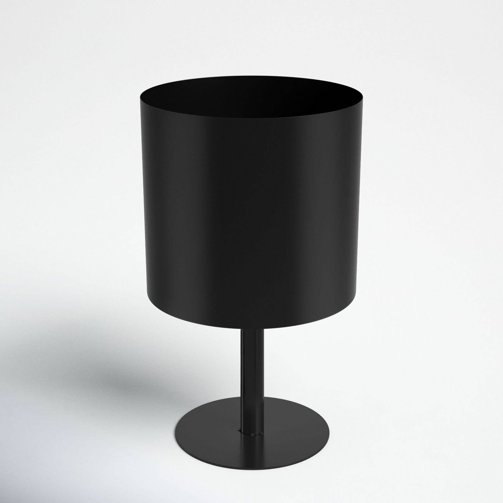 AllModern Wanderer Metal Planter on Base - Contemporary Round Iron Planter on Flat Round Base in ...