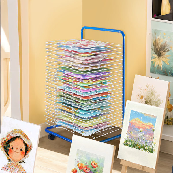 Rebrilliant Art Drying Rack 25 Removable Shelves Paint Drying Rack With ...