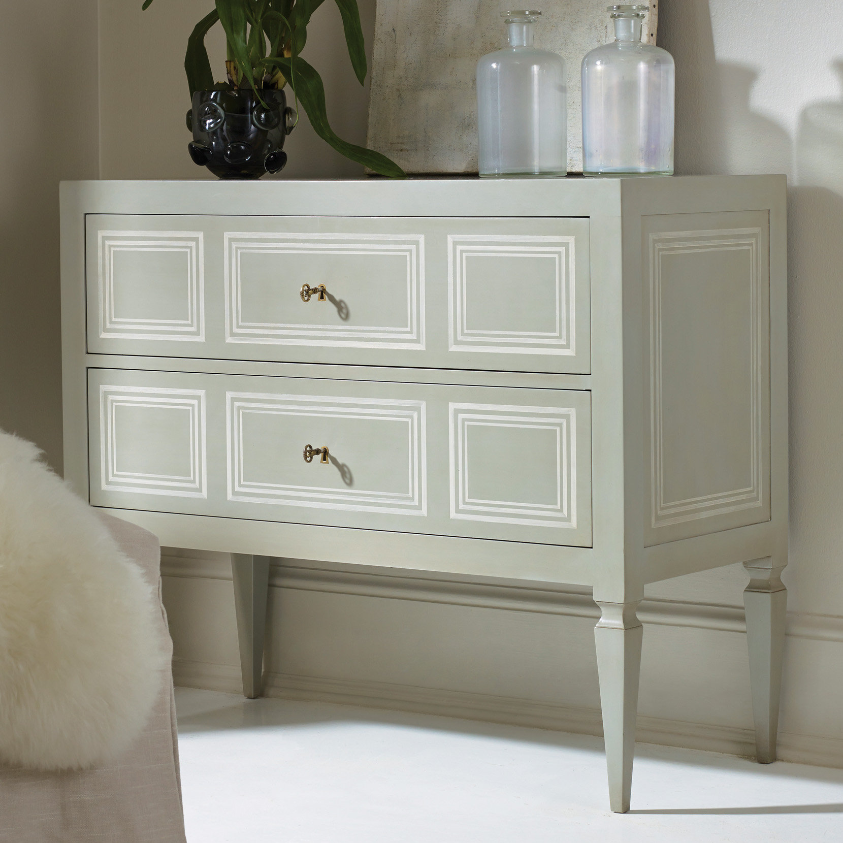 Modern History Home Milan 2 Drawer Accent Chest | Wayfair