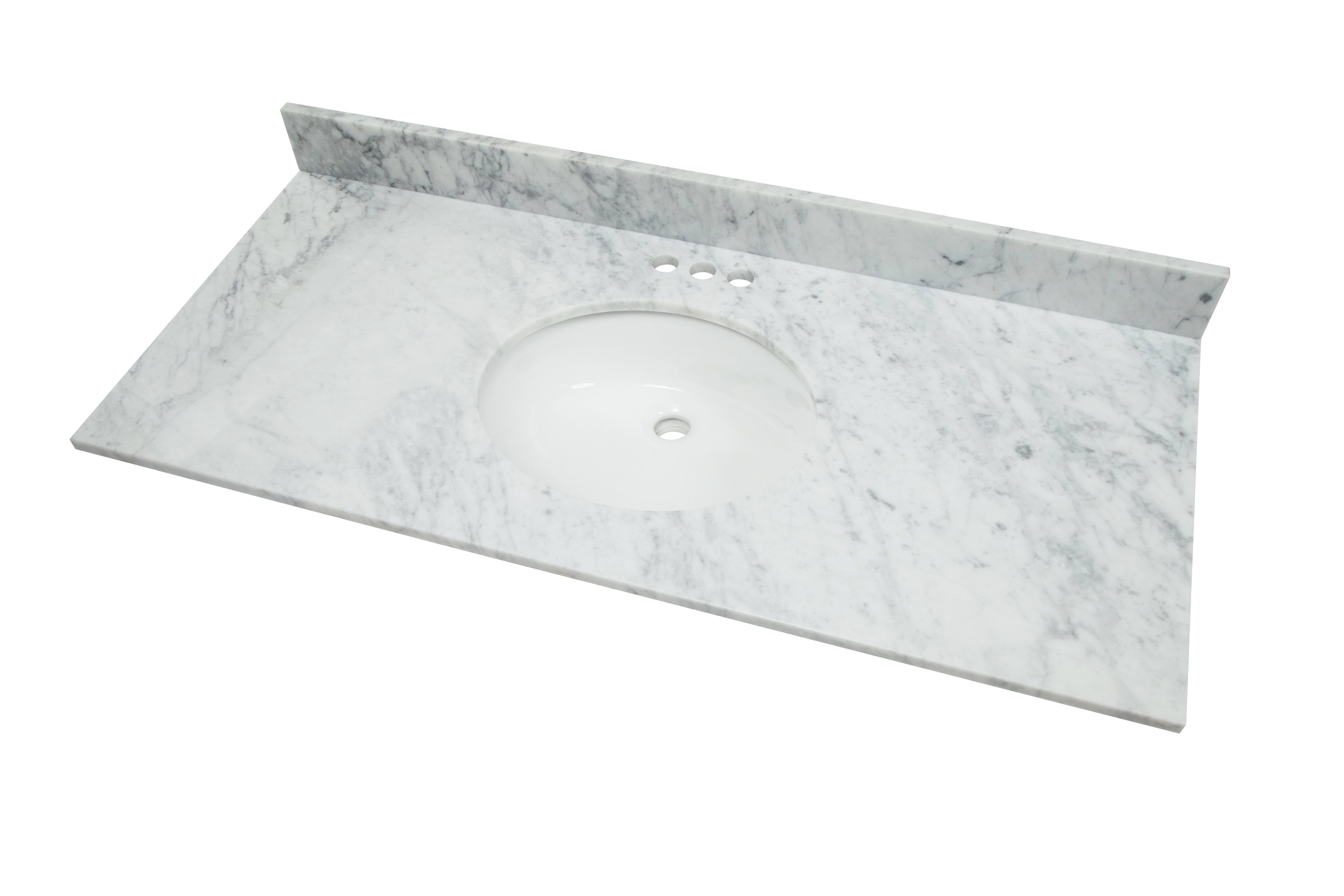 3S Stone 49" Single Bathroom Vanity Top in White with Sink | Wayfair