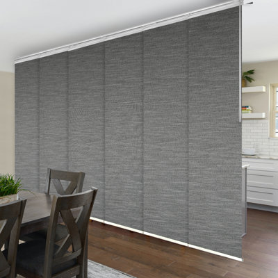 Rod Desyne Pine 6-Panel Single Rail Blackout Panel Track Extendable 70 ...