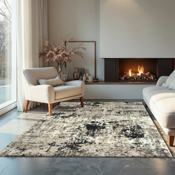 Ottomanson Loft Collection Shag Soft Rug Abstract Design Area Rug ...