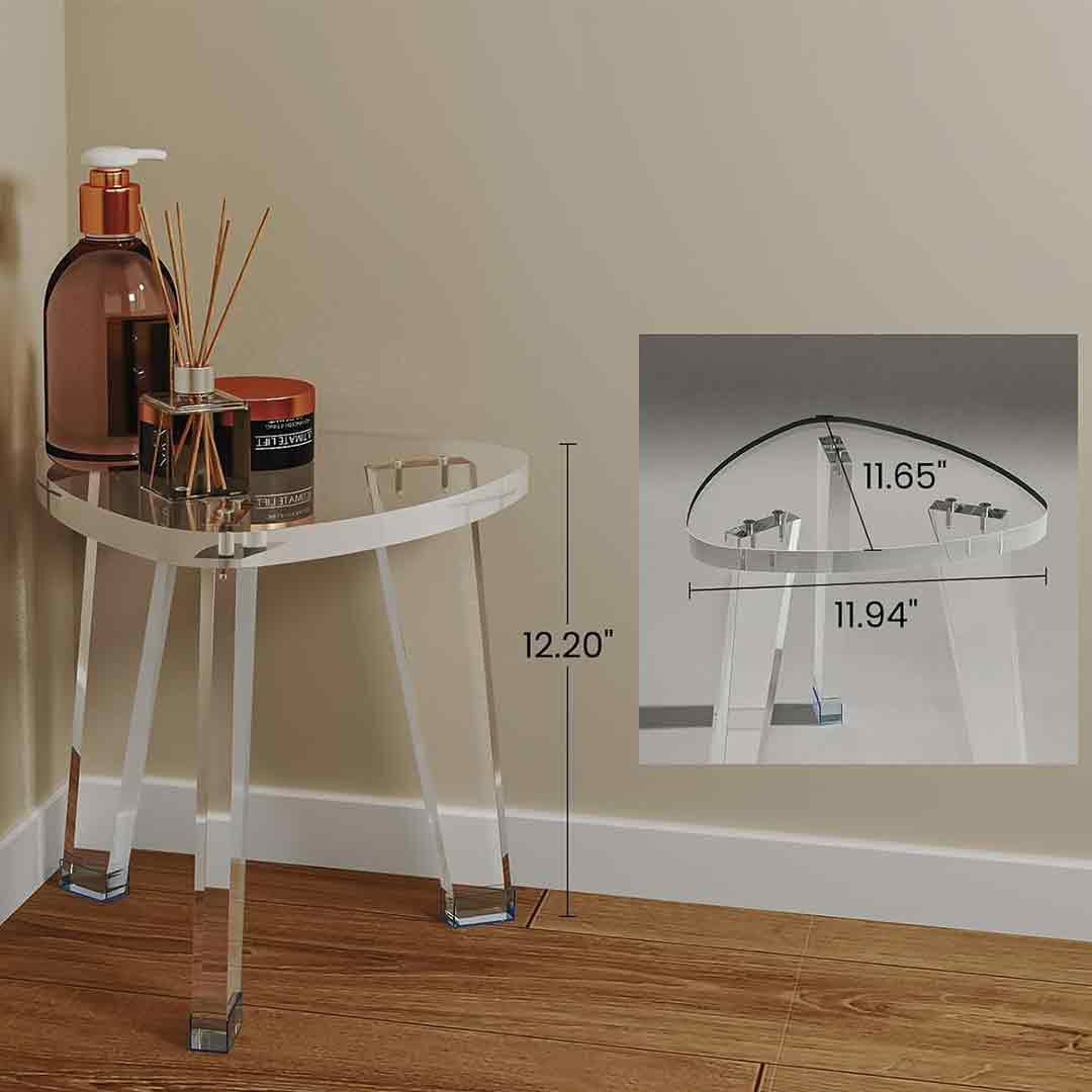 Brayden Studio® Acrylic Corner Shower Stool For Shaving Legs , Heavy ...