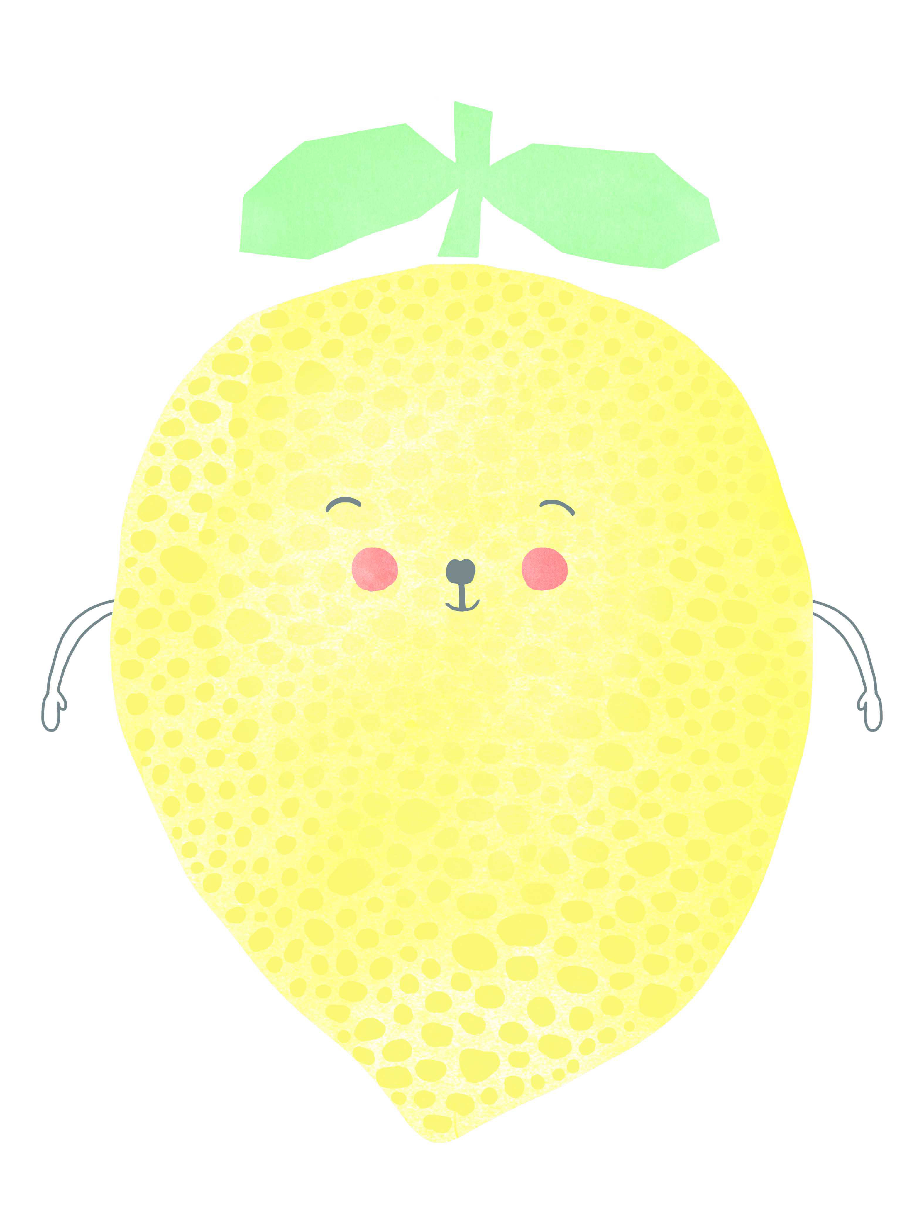 Trinx Smiley Lemon - Wrapped Canvas Print | Wayfair