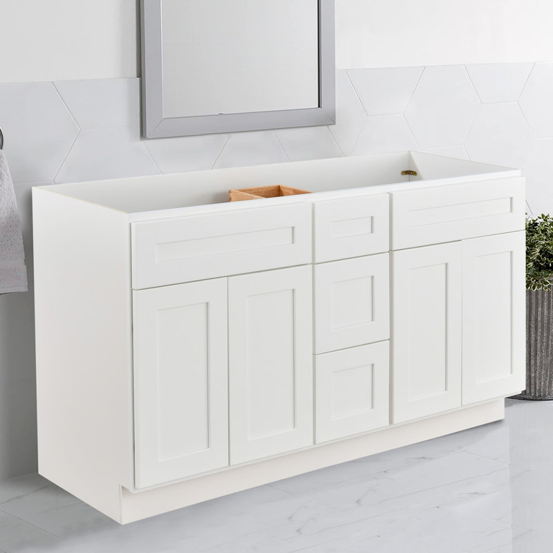 SMARTLET 60'' Double Bathroom Vanity Base Only | Wayfair