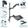 Mount-It Full Motion Height Adjustable Sit Stand Monitor Desk Mount ...