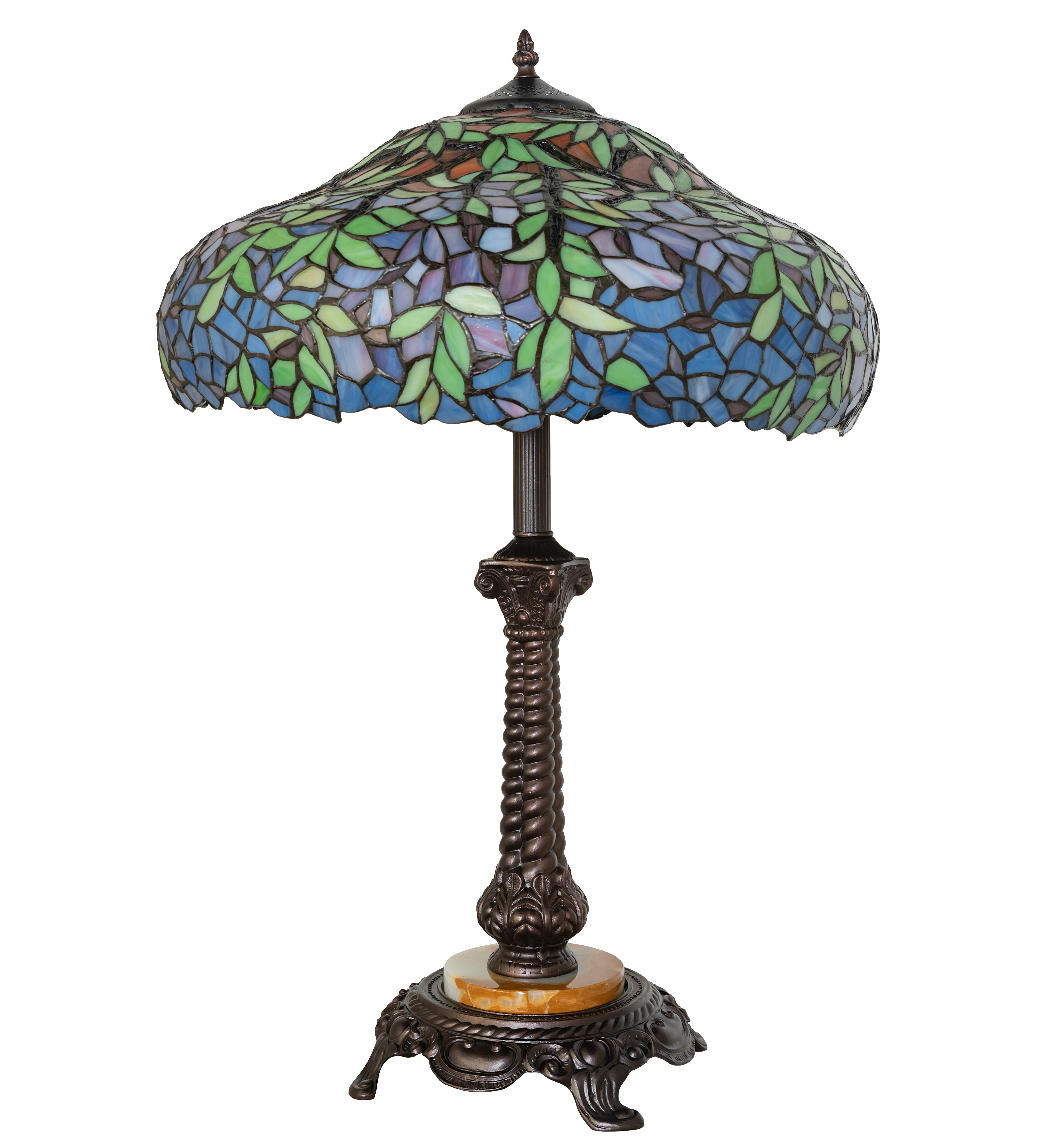 Meyda Lighting Duffner and Kimberly Laburnum Metal Novelty Table Lamp ...