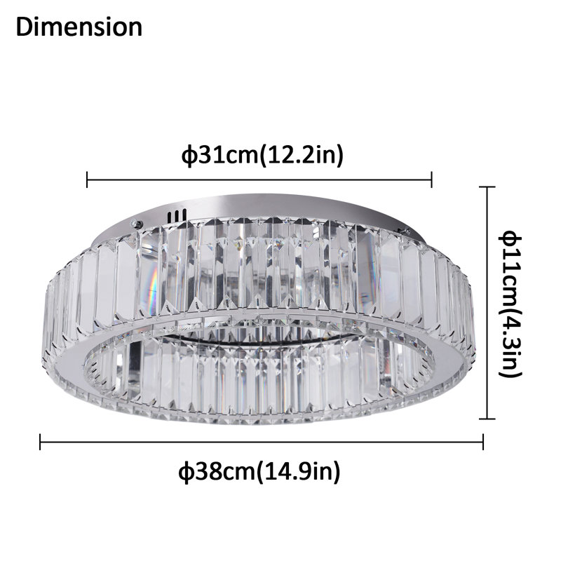 Mercer41 Jaeda Crystal LED Flush Mount & Reviews | Wayfair
