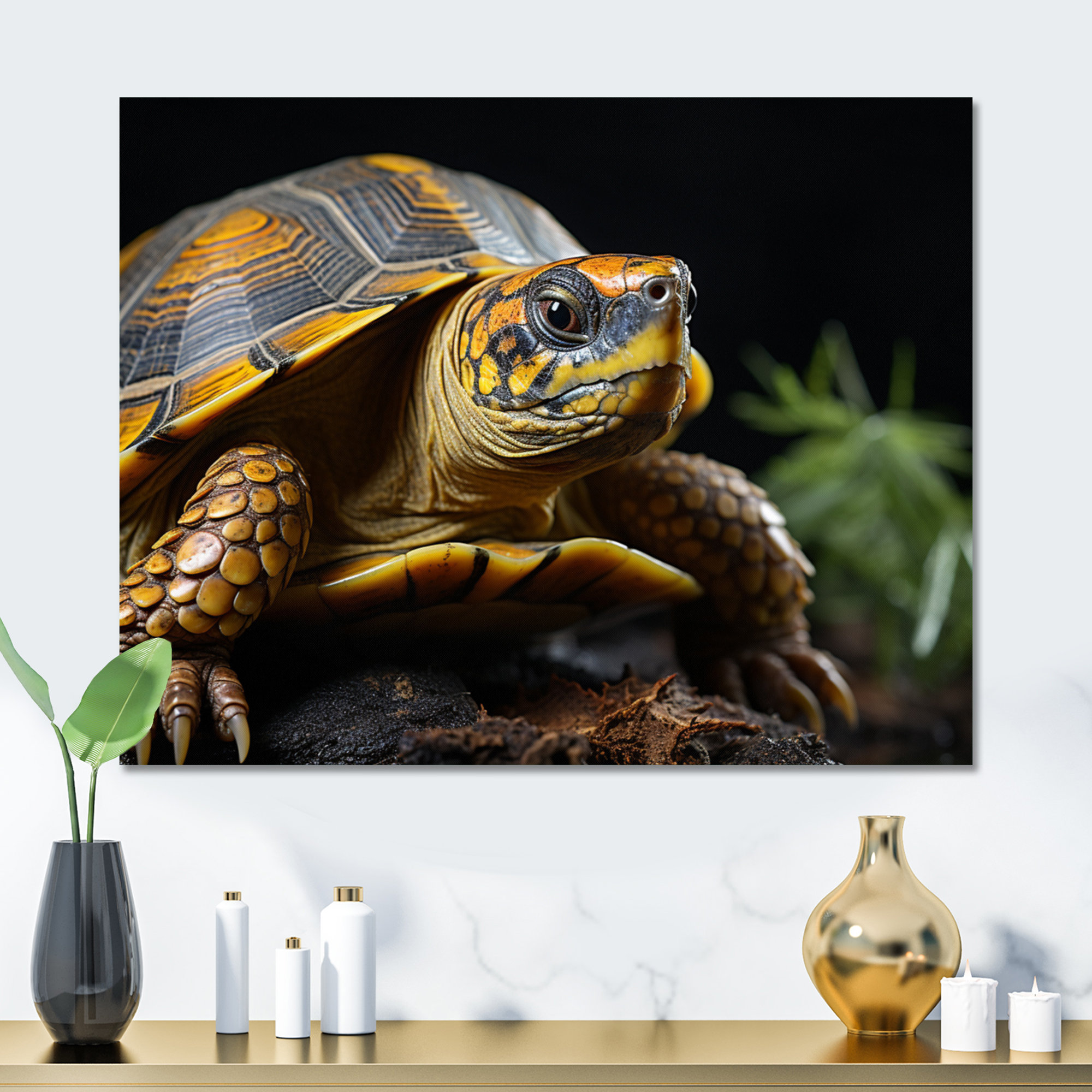 Bay Isle Home™ Closeup Turtle Portrait I - Animals Turtle Metal Wall ...