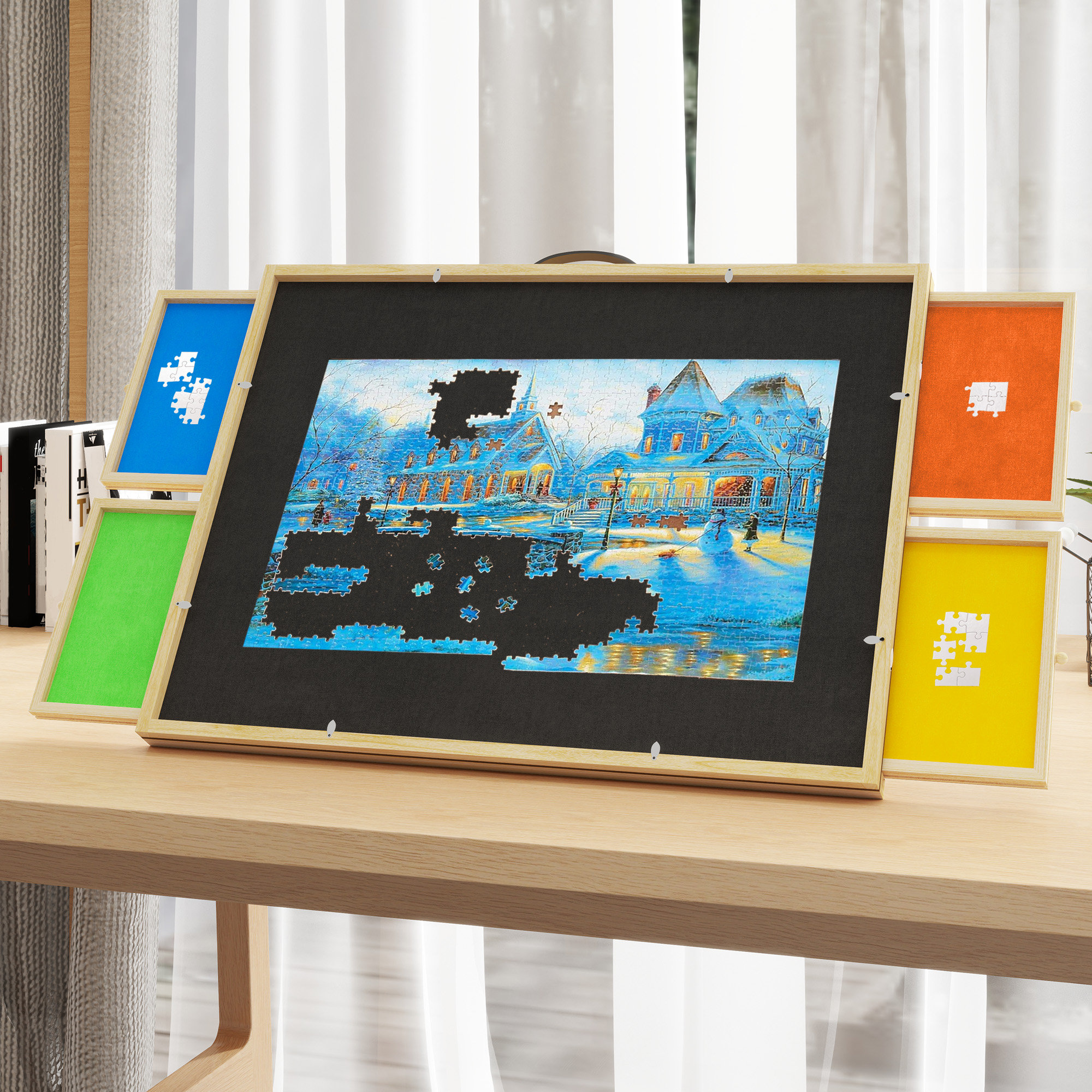 Edrosie Inc 1000-Piece Rotating Jigsaw Puzzle Board with Tilt and ...