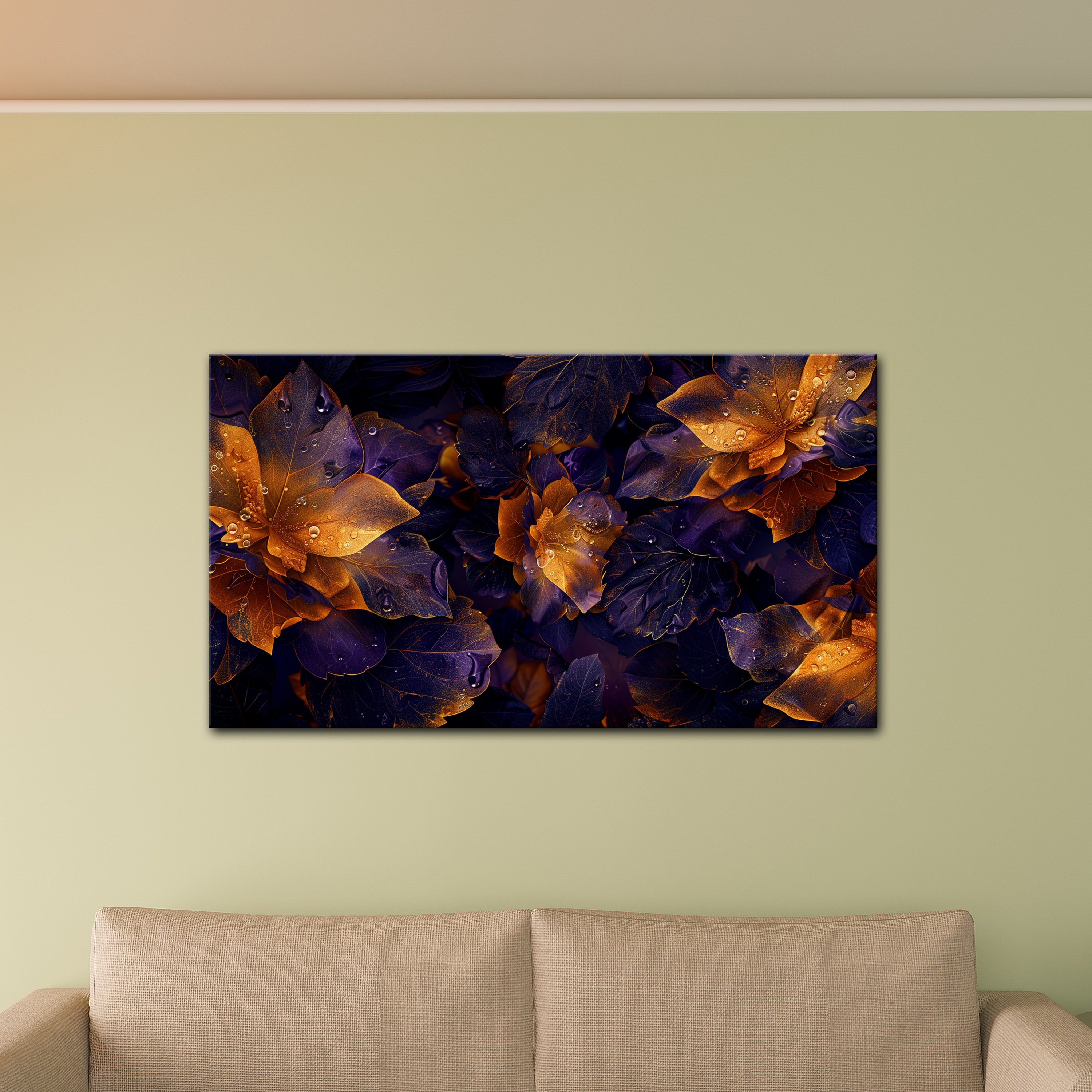 Wrought Studio™ Autumn Garden: Leafy Rhythm of Purple and Gold ...