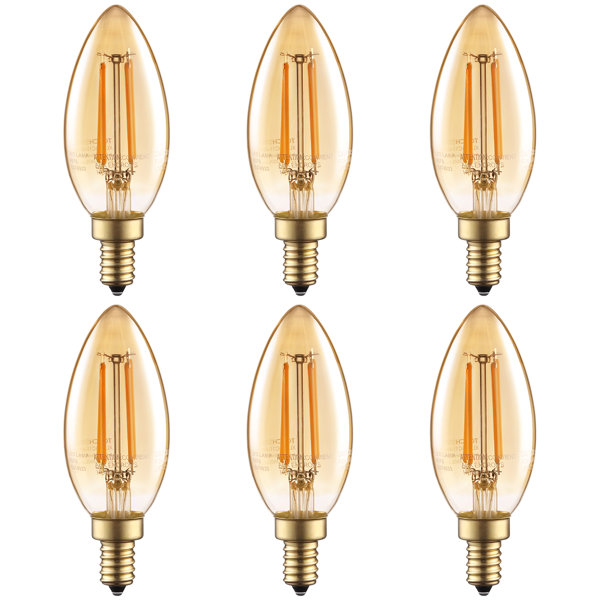 TORCHSTAR C11 Dimmable LED Light Bulb, 40W Eqv. UL Listed, E12 Base ...