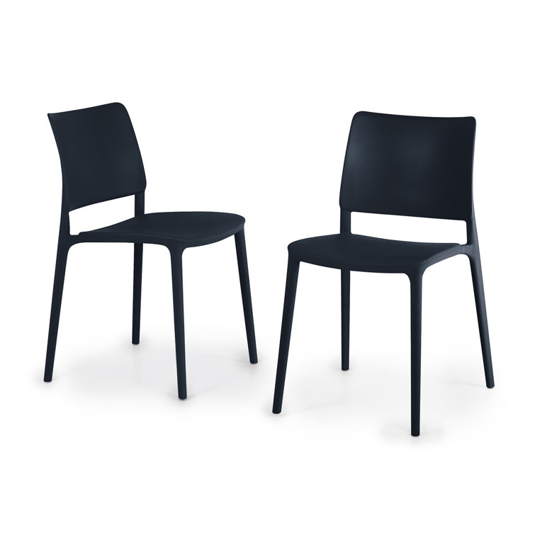Latitude Run® Newy Outdoor Stacking Dining Side Chair & Reviews | Wayfair