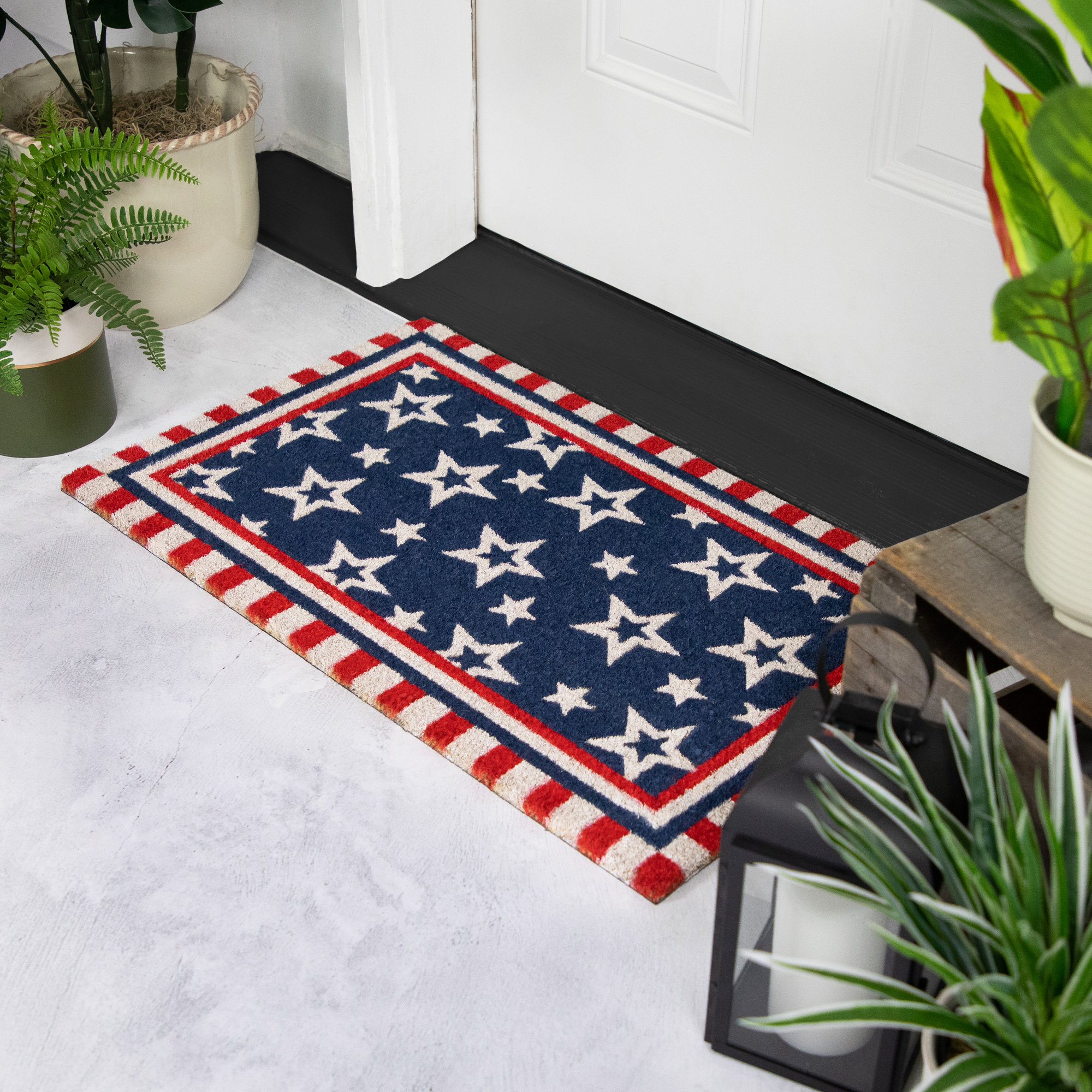 Northlight Seasonal Americana Stars and Striped Border 30" x 18 ...