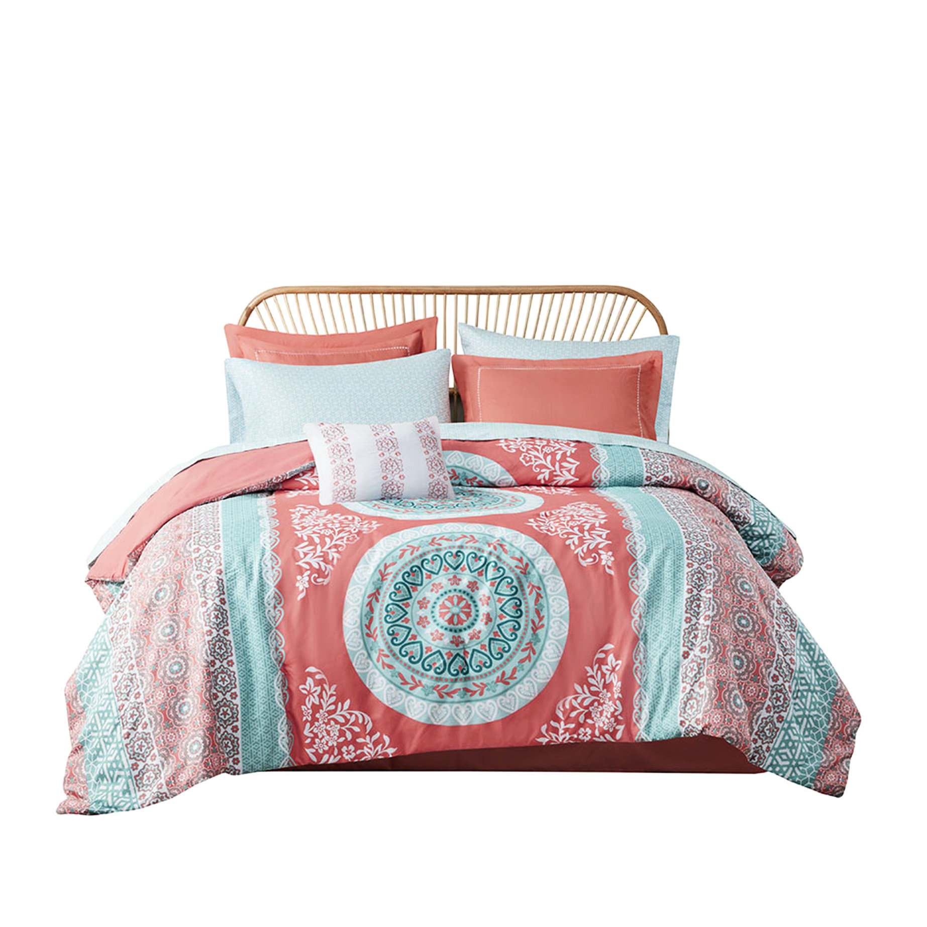 Kivaritio Queen Sheet And Comforter - Medallion Print, Fabric, , Sheets ...