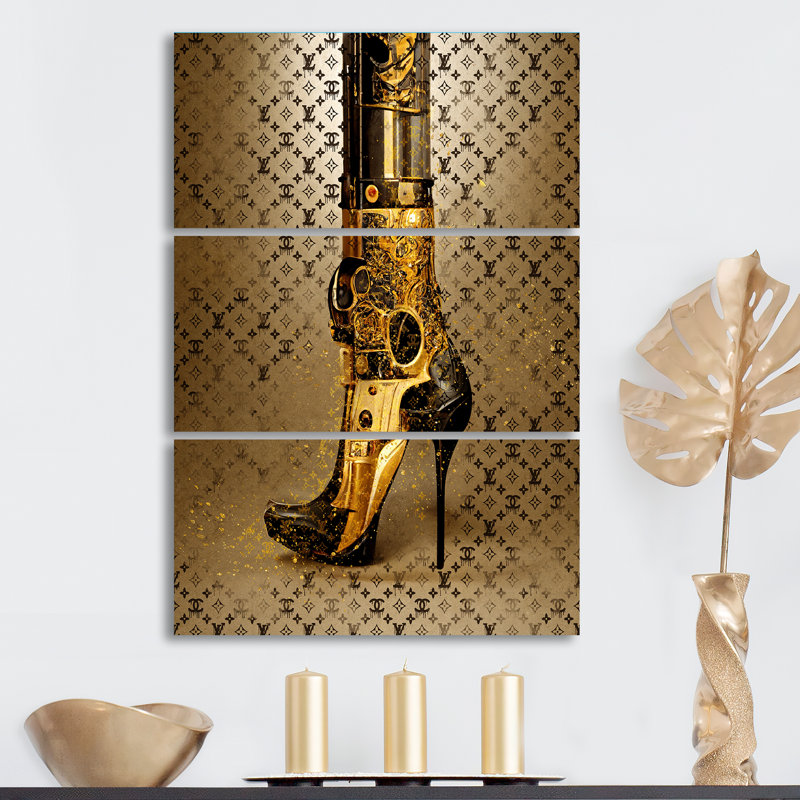 Everly Quinn Elfont Luxury Brand Bionic Heel I On Canvas 3 Pieces Print ...