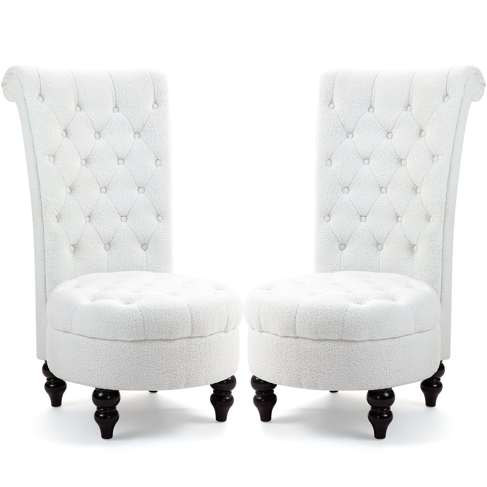 Alcott Hill® Tufted Boucle High Wingback Chair | Wayfair