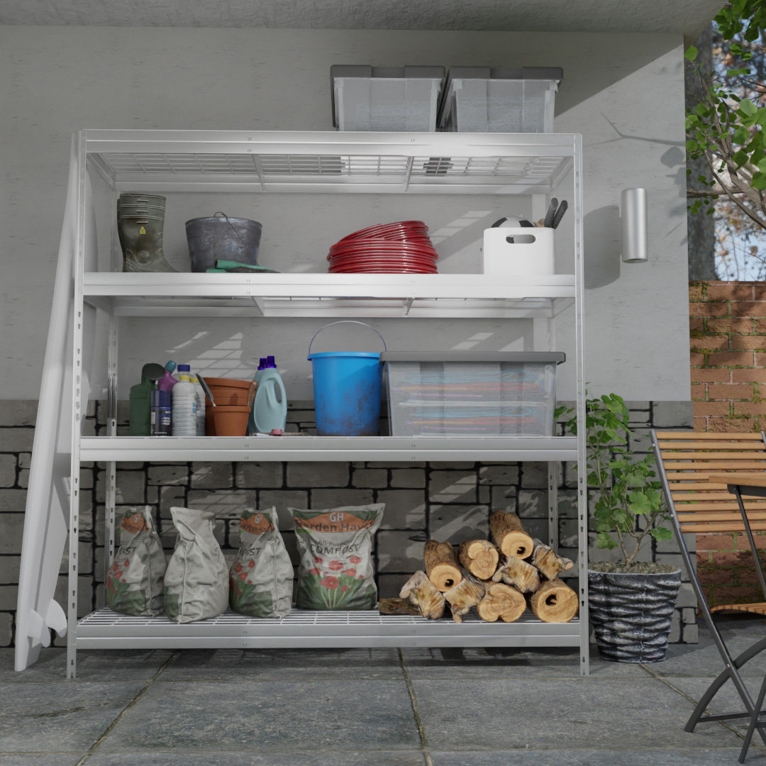 Ar Shelving Heavy Duty Galvanized Steel Garage Storage Shelving Unit in ...