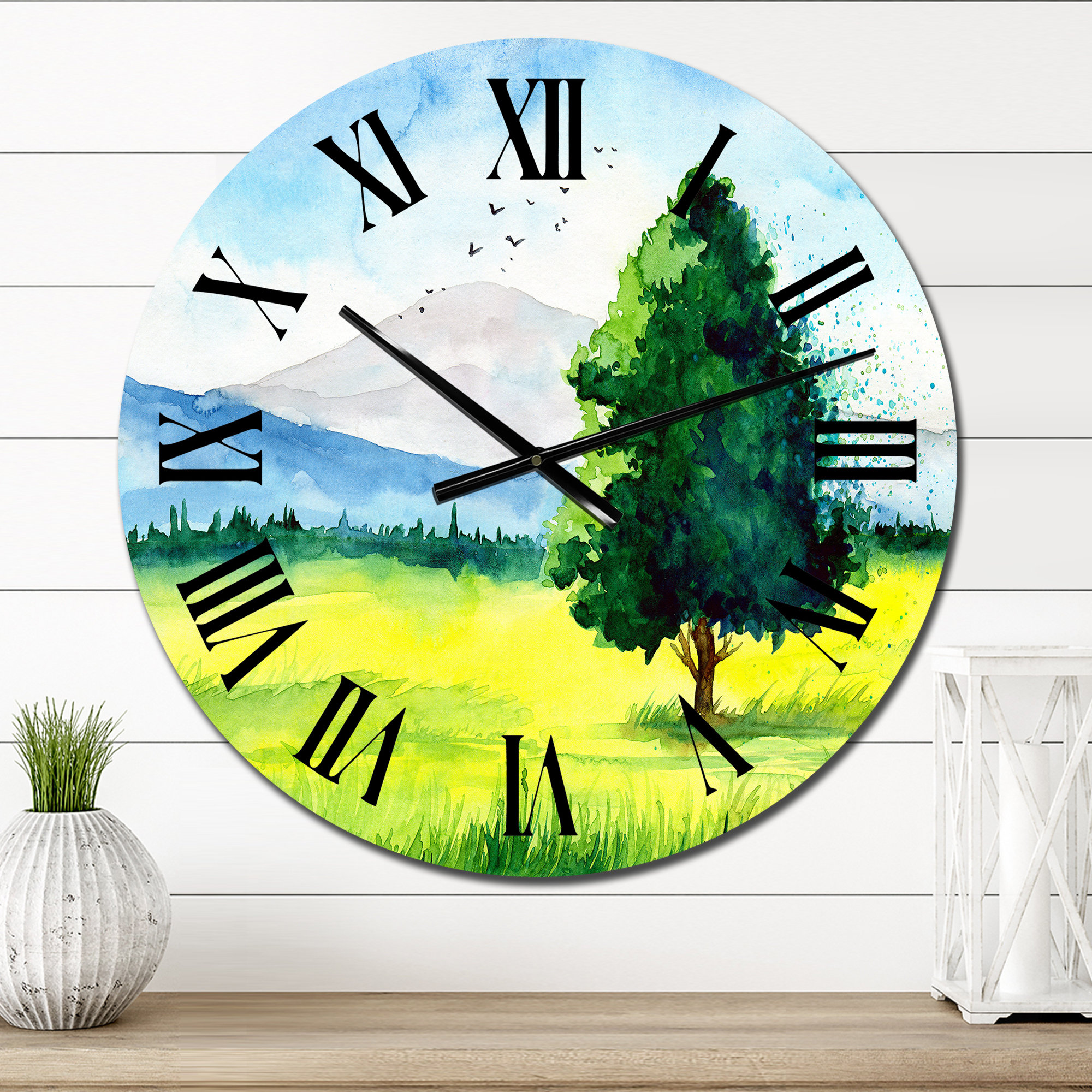 East Urban Home The Yellow Field With The Beautiful Tree - Country Wall ...