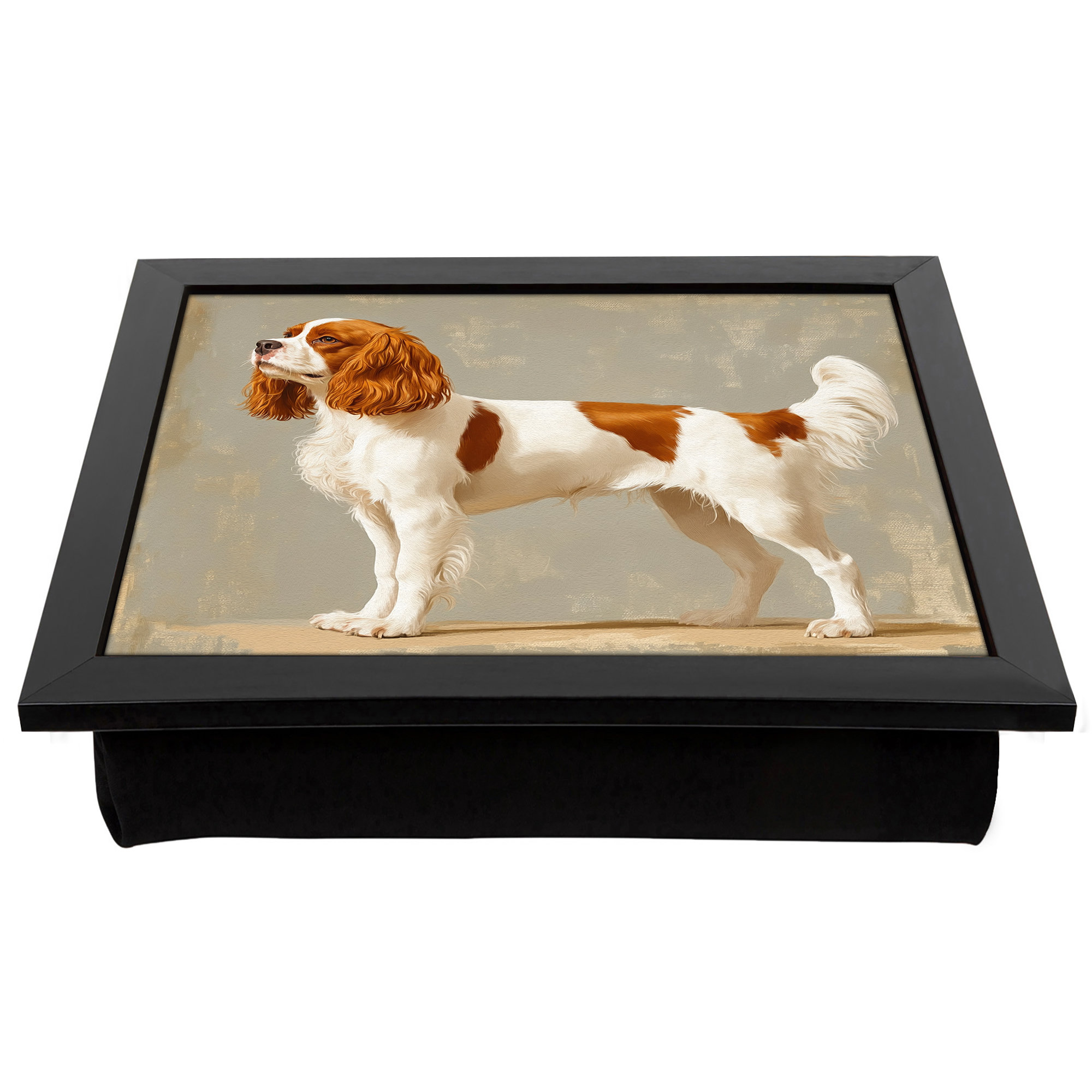 17 Stories The Cavalier King Charles Spaniel Dog Lap Tray with Cushion ...