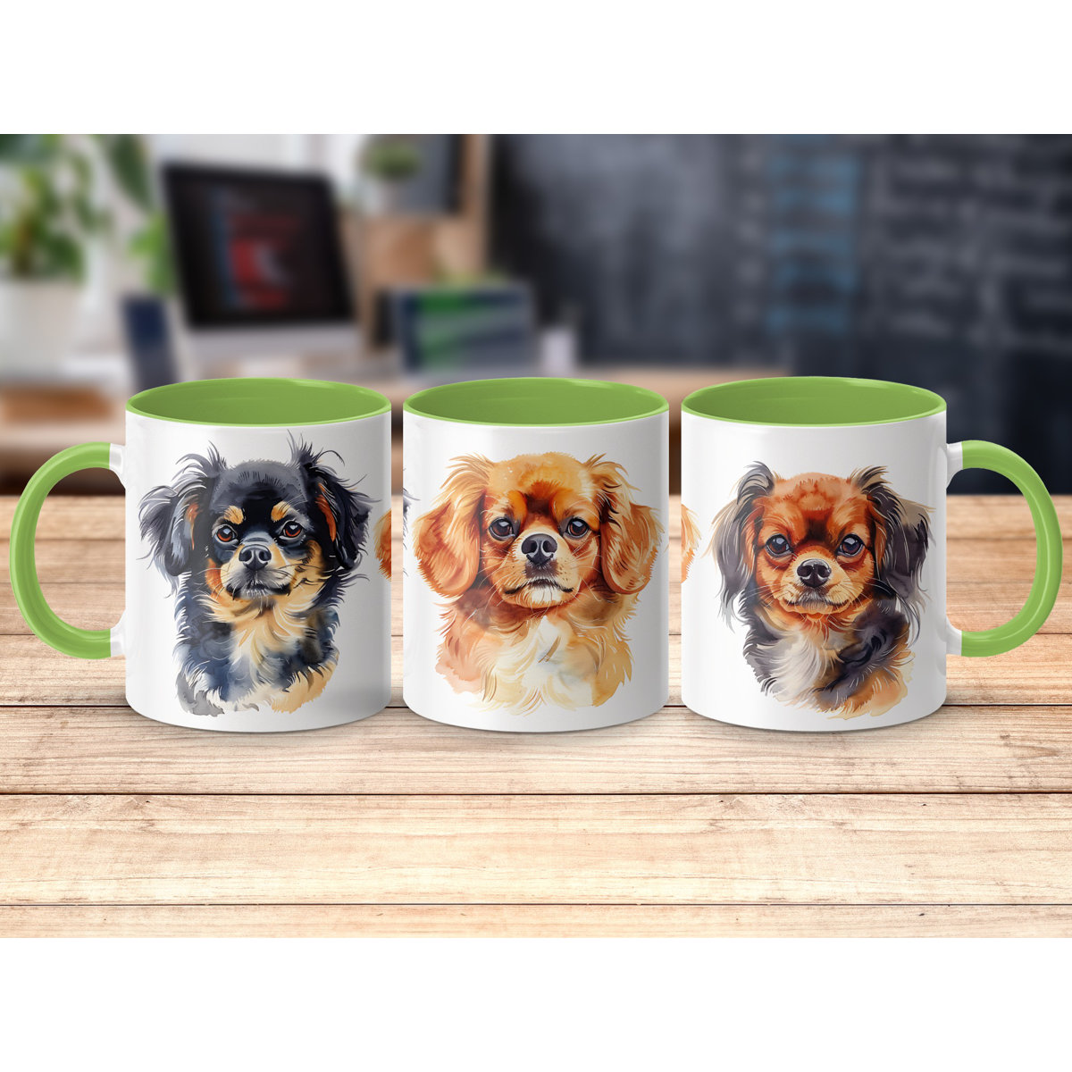 East Urban Home Set of 2 – 11oz Watercolour Miniature Pinscher Design ...