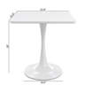 George Oliver 24" White Square Tulip Table For 2 Person, Mid Century ...