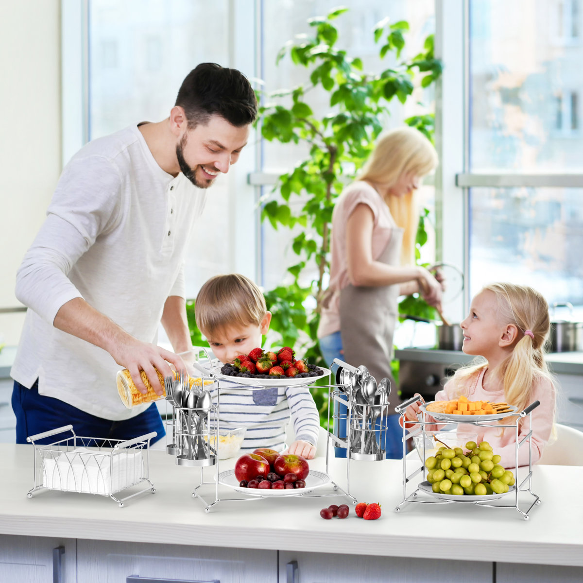 Sorbus 7-Piece Stackable Buffet Caddy & Reviews | Wayfair