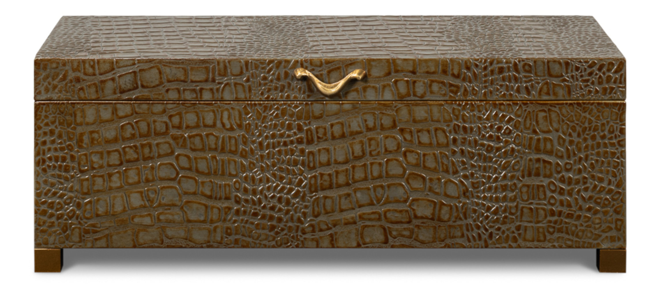 Sarreid Ltd Shagreen Lyle Leather Decorative Trunk | Wayfair