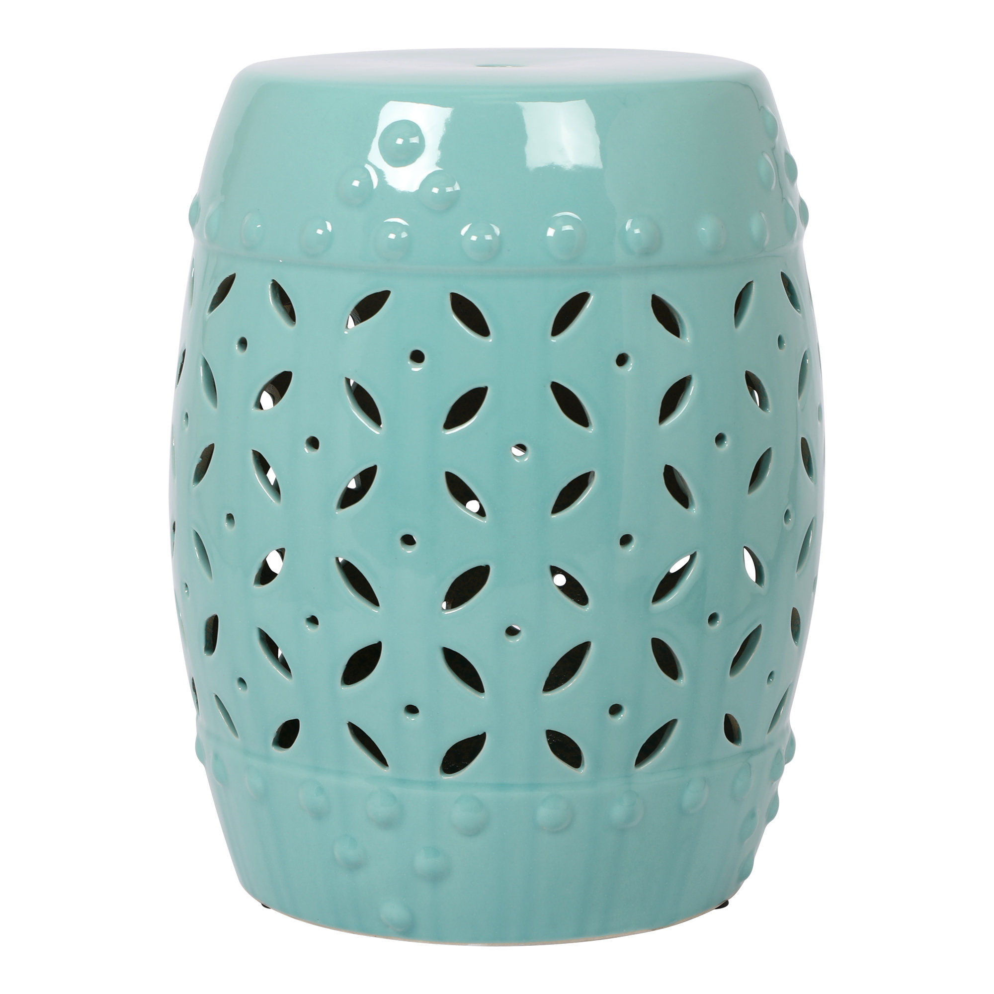 Latitude Run® 17"H*11"W Ceramic Accent Stool Classic Outdoor Garden ...