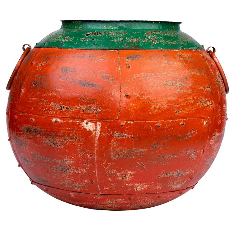 Lily Manor HANDMADE PAINTED METAL VASE RED | Wayfair.co.uk