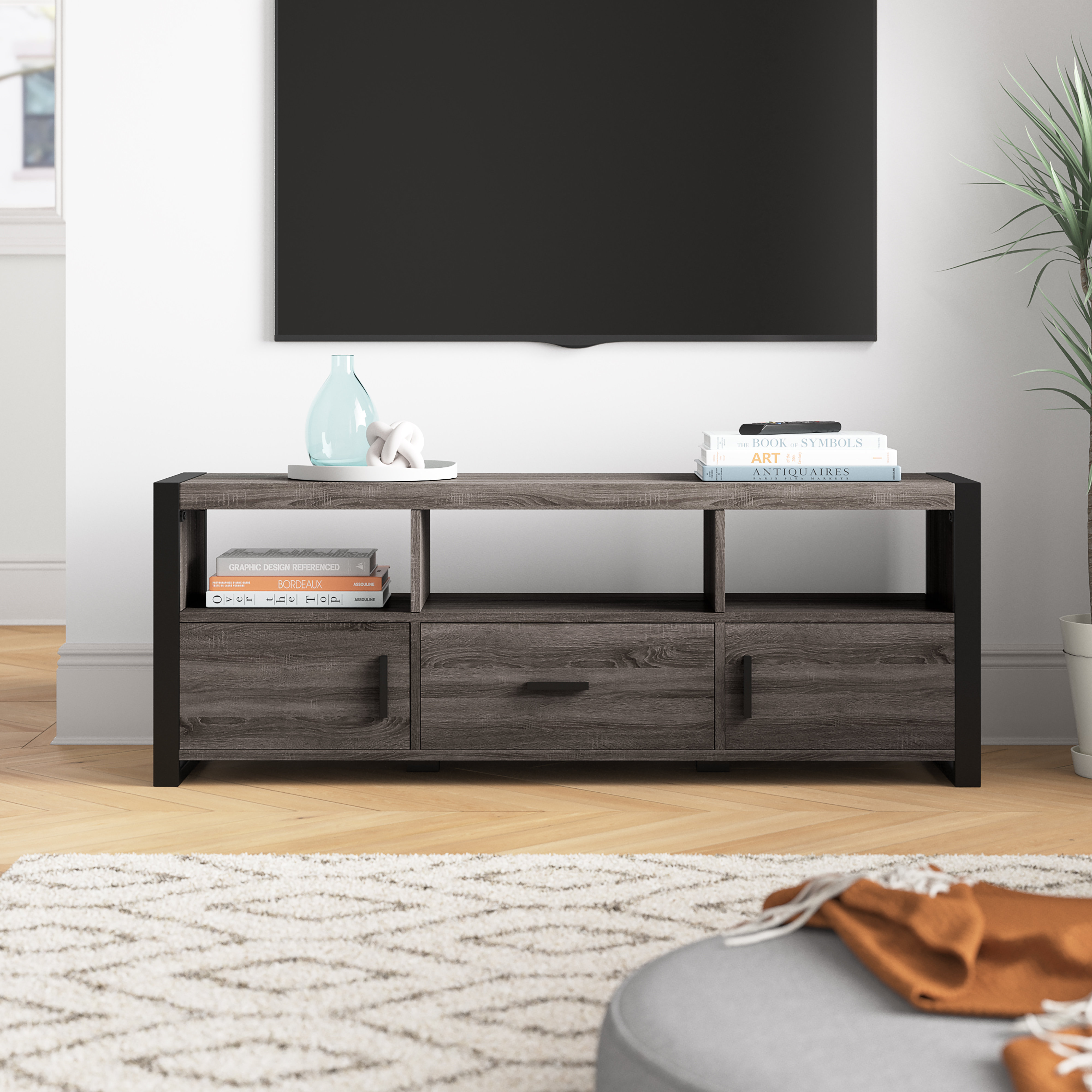 Wade Logan Meuble télé pour téléviseur de 65 po ou moins Aalyssa et ...