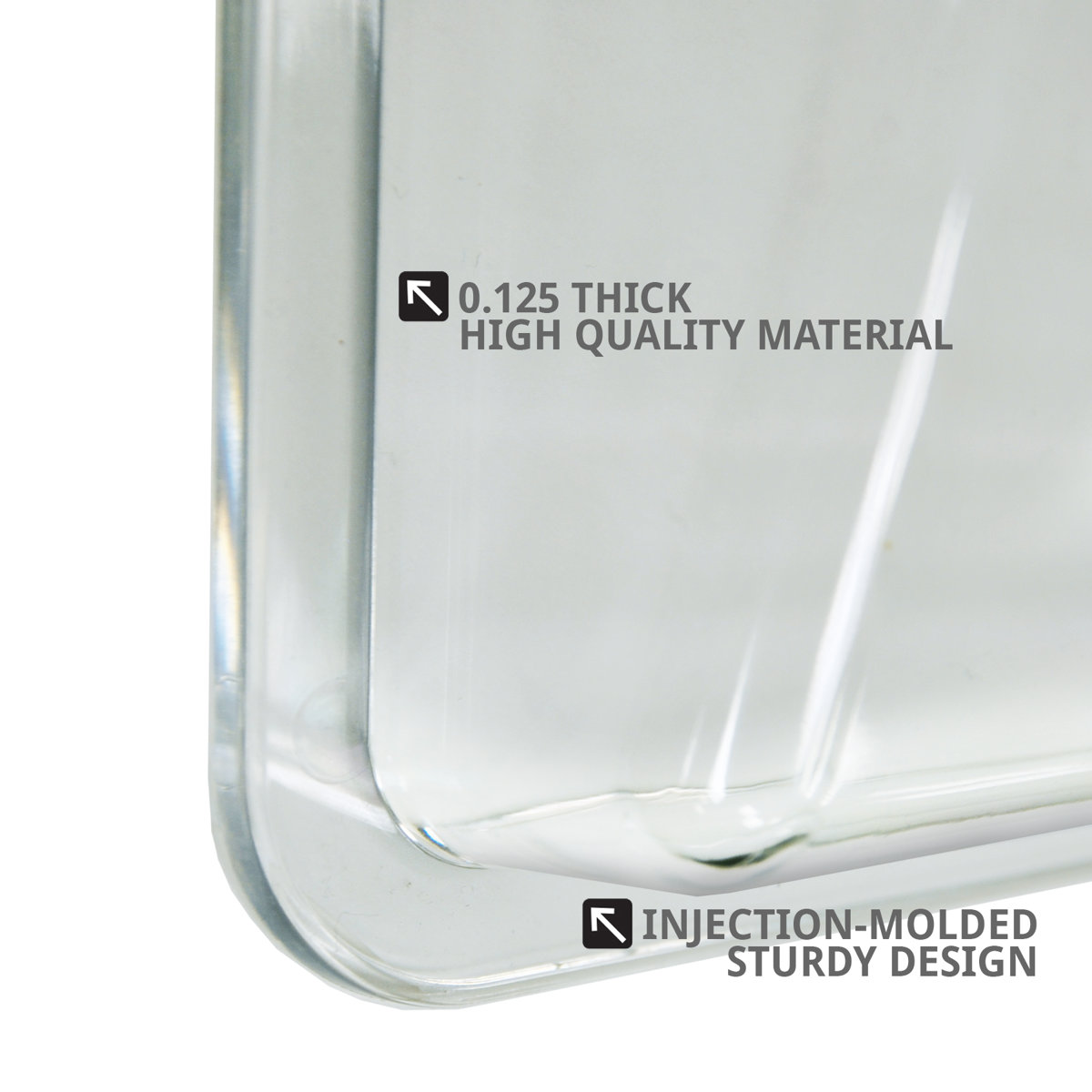 Azar Displays Clear Plastic Wall Mount File Holder with Hanging ...