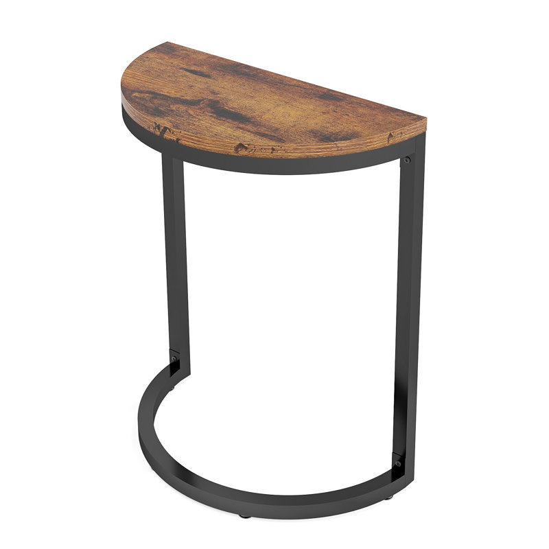 17 Stories Hallmon Small End Table, Half Round Living Room Side Tables ...