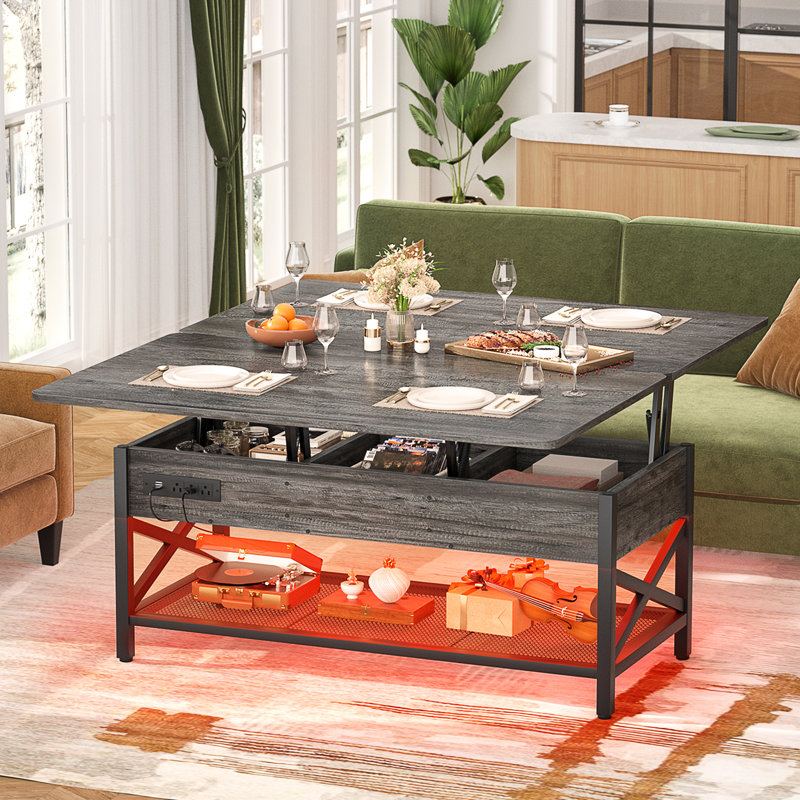 Wrought Studio™ Jeraldean Lift Top Coffee Table for Living Room with ...