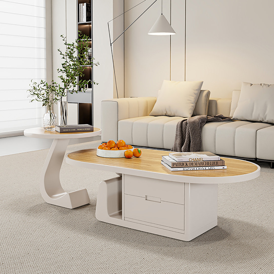 Wu's StylishVault Minimalist light luxury coffee table combination ...