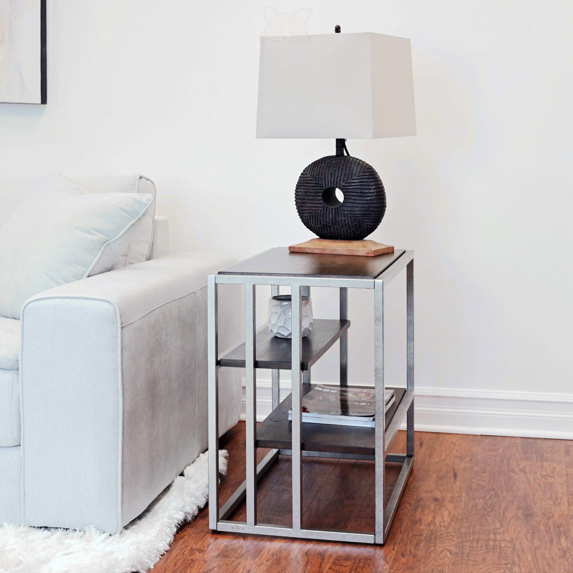 17 Stories Padena 3-Piece Metal Frame Wood Living Room Coffee Table And ...