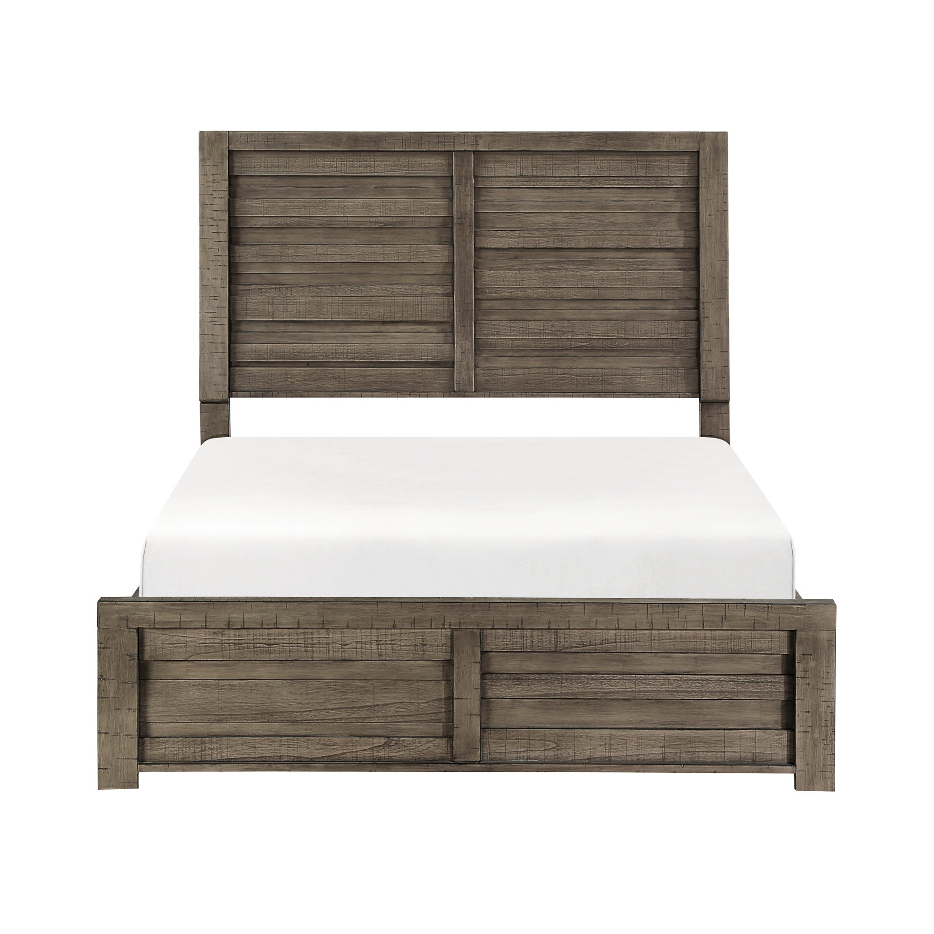 One Allium Way® Rustic Gray Bedroom Bed Full Size, Made Of Birch Veneer ...