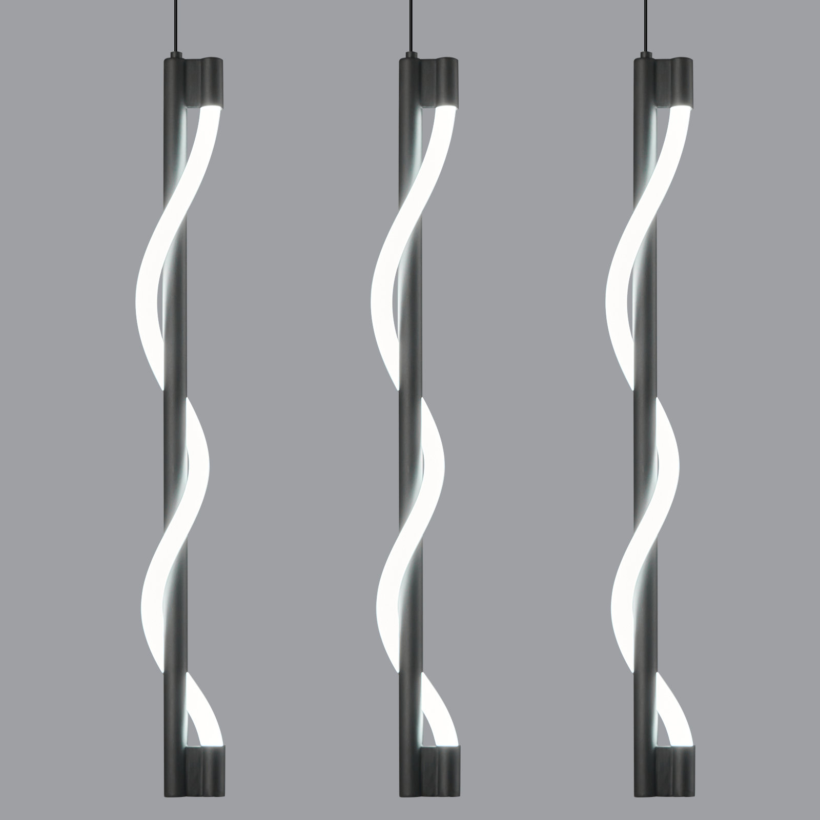 Wrought Studio™ Modern Led Pendant Light 6000k Spiral Creative Kitchen Island Light Fixture ...