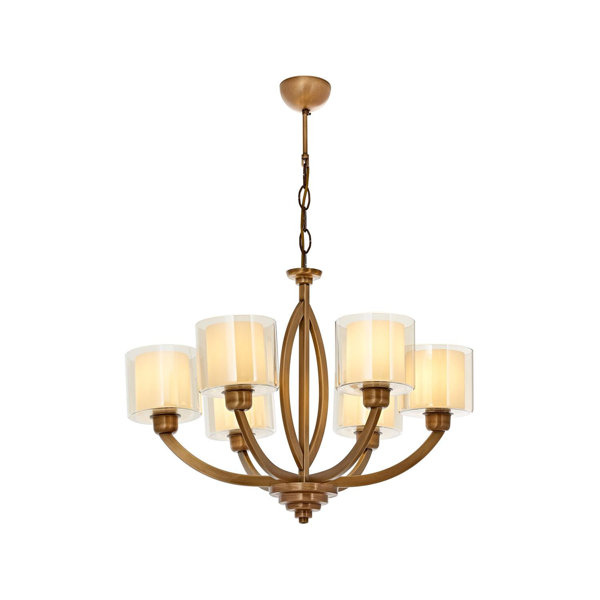 Mercer41 Demps 6 - Light Shaded LED Chandelier | Wayfair.co.uk