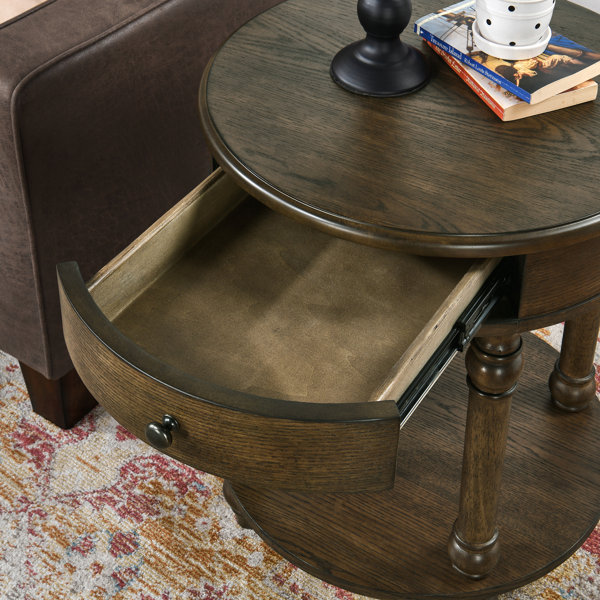 Charlton Home® Darnese 2 - Drawer End Table | Wayfair