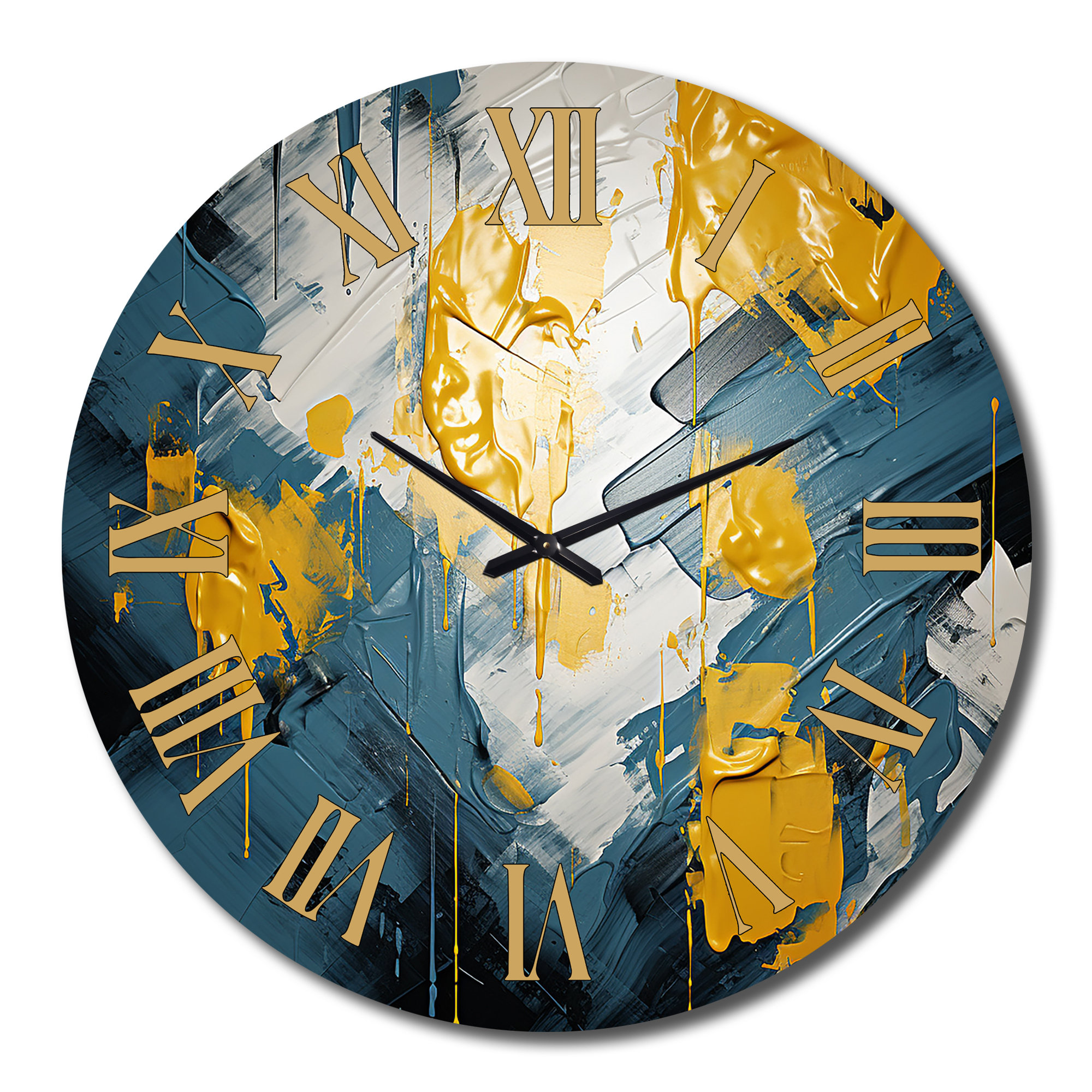 Design Art Dialogue With Hope Abstraction On Retro Blue III Metal Wall ...